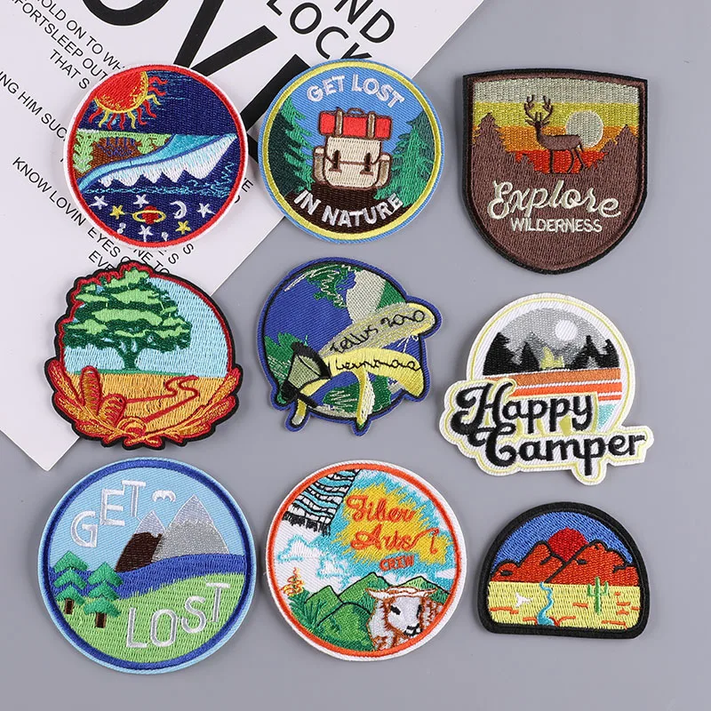 Diy Patch Backpack Clothing | Backpack Embroidery Patch | Round Patch ...