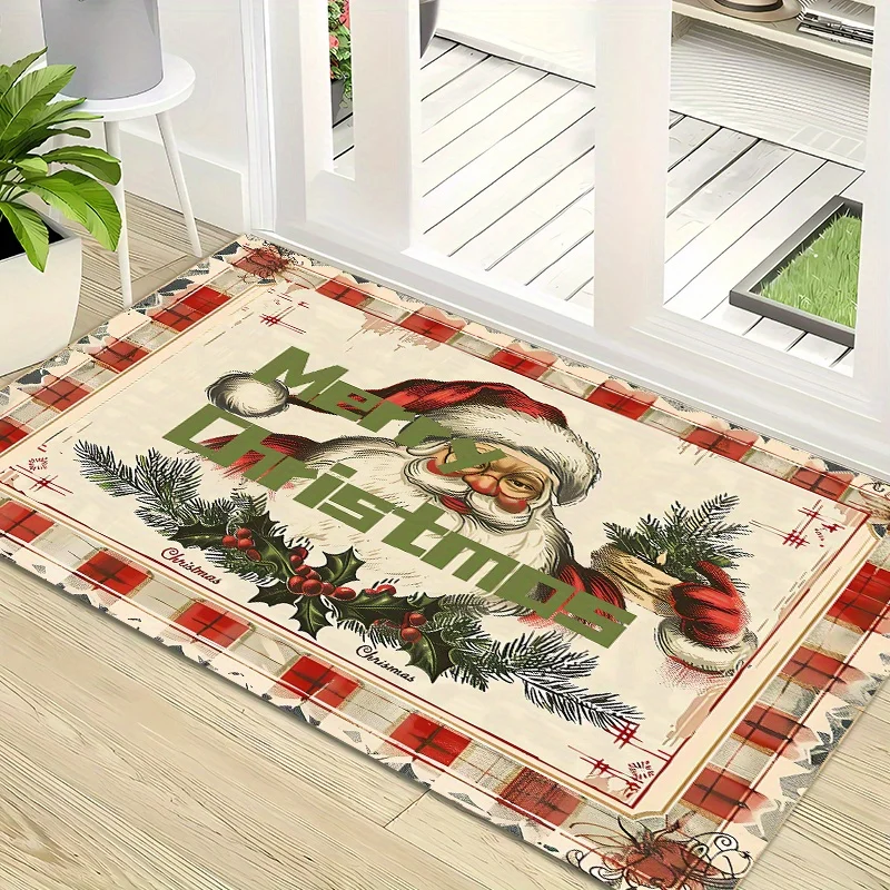 Christmas-Santa-Claus-Pattern-Carpets-Living-Room-Balcony-Entrance-Non ...