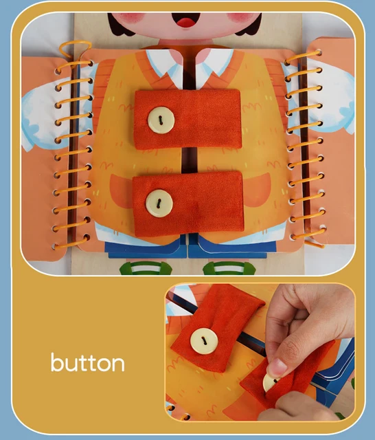 Pop It Book Coogam Toddler Felt Montessori Busy Book, Activity Busy ...