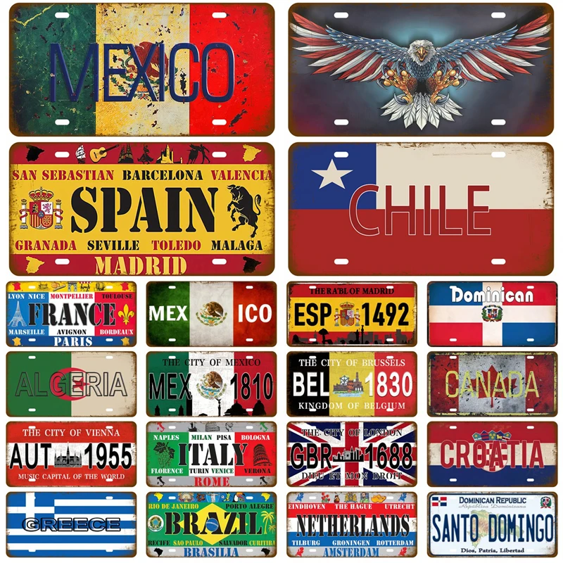 Painting-France-Spain-Germany-Decorative-Tin-Sign-Poster-Art-Poster ...