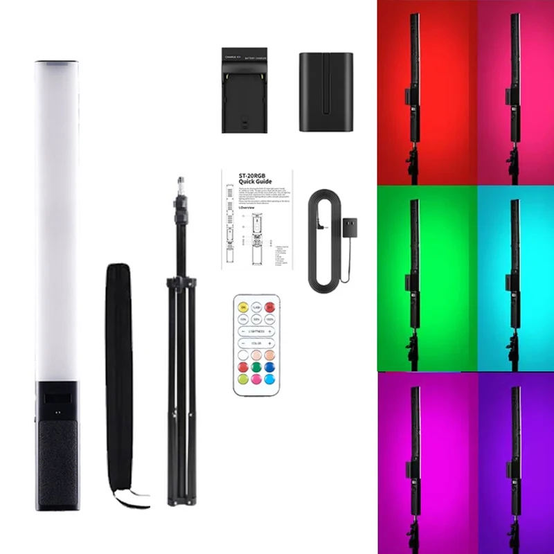 RGB-Handheld-LED-Video-Light-Wand-Stick-Photography-Light-10-Colors ...