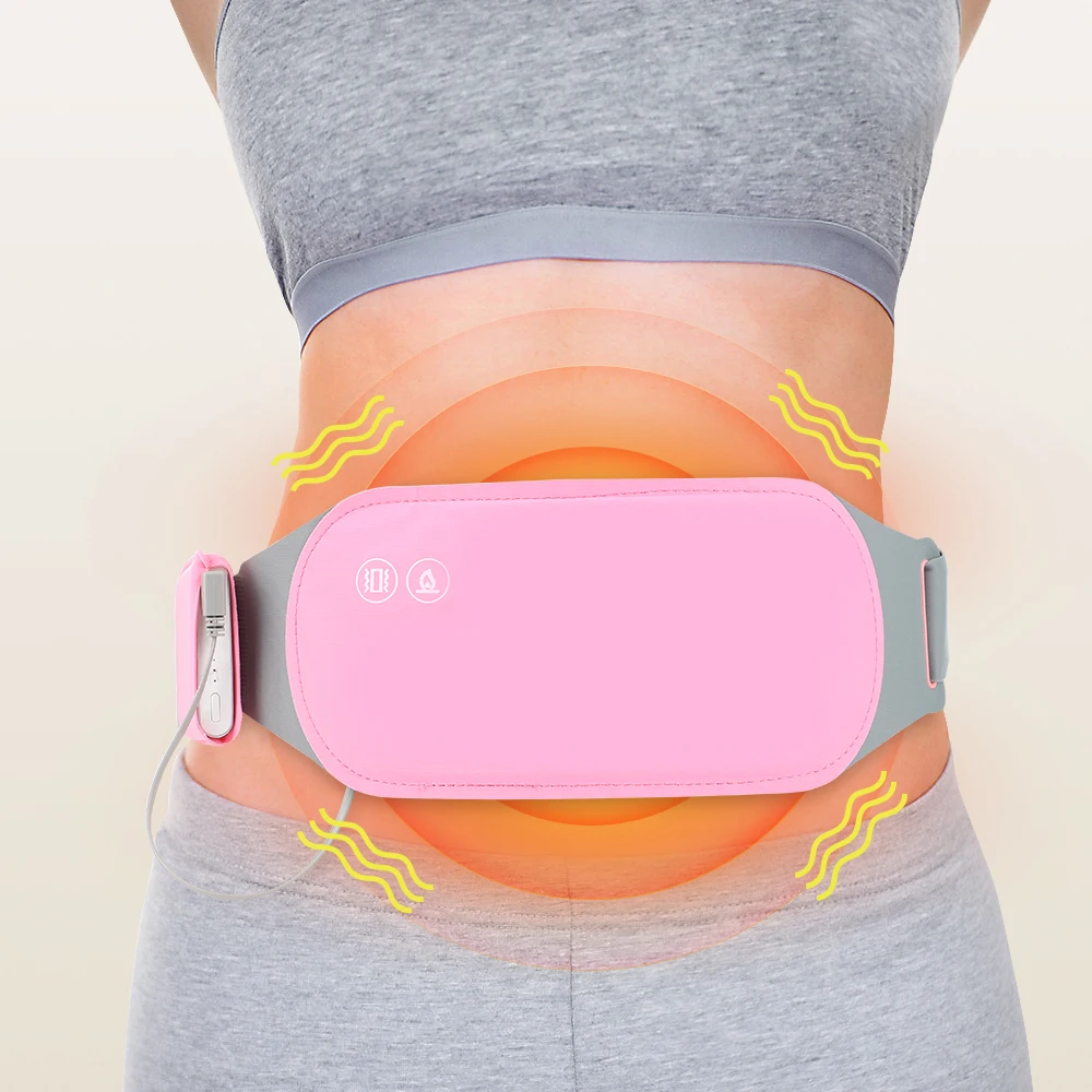Menstrual-Heating-Pad-Warm-Palace-Vibration-Waist-Belt-Relieve-Period ...
