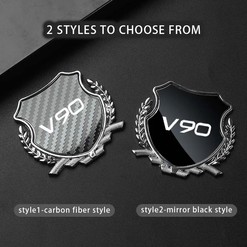 Car-Side-Modification-Sign-Triangular-Metal-Sticke-For-Volvo-V90-S90 ...