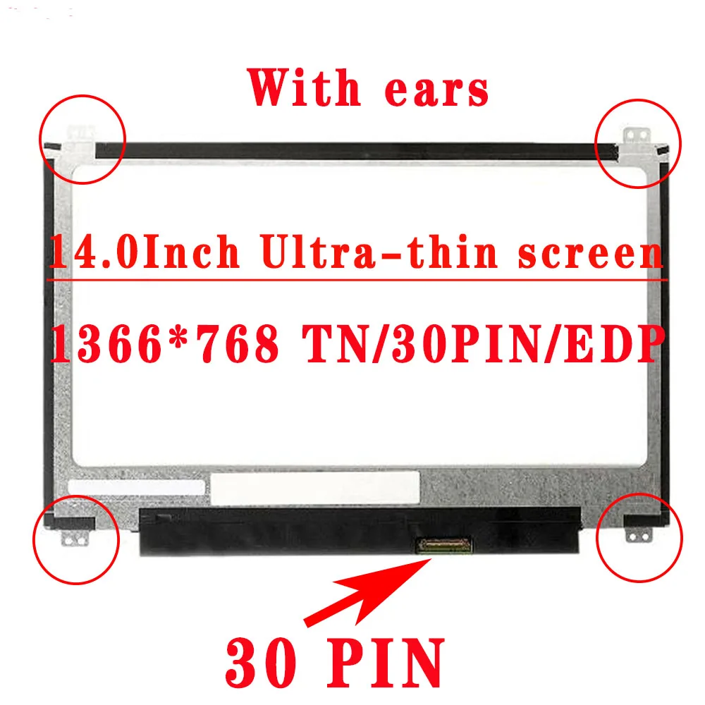 14.0 inch 1366X768 LCD Screen NT140WHM-N41 B140XTN02.E B140XTN02.A ...