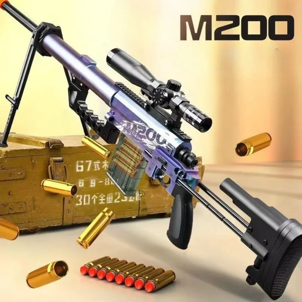 M200 Shell Throwing Soft Bullet Toy Gun Boys Diy Assembly Sniper Rifle ...