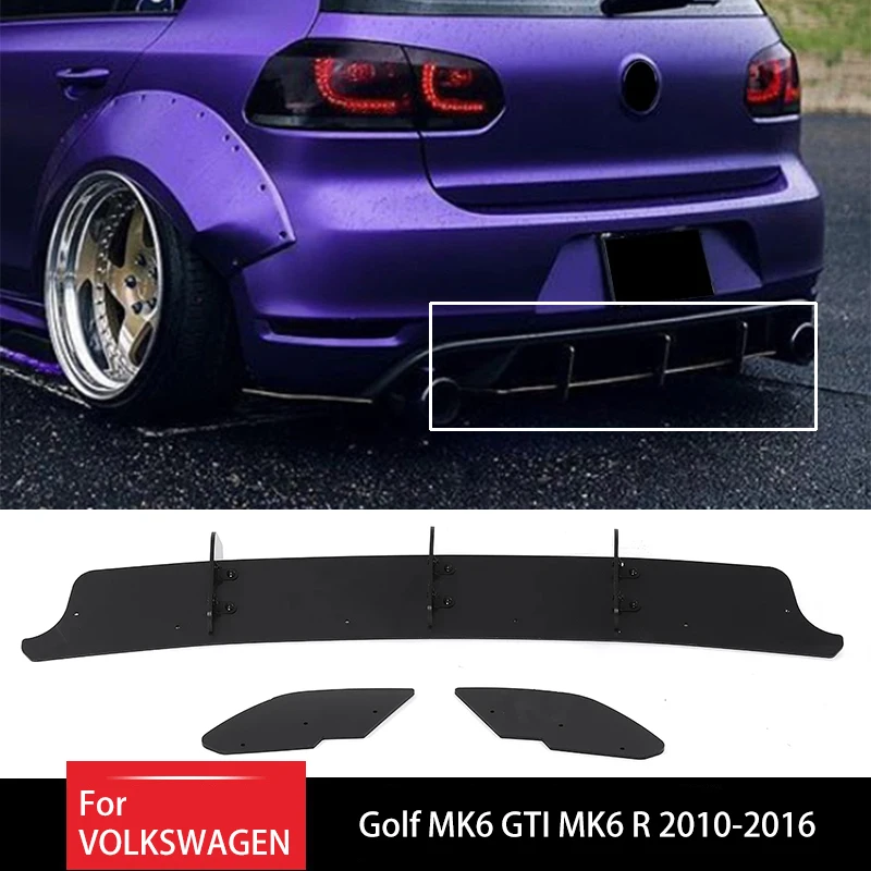 Rear-Bumper-Diffuser-Lip-for-VOLKSWAGEN-Golf-MK6-GTI-MK6-R-2010-2016 ...