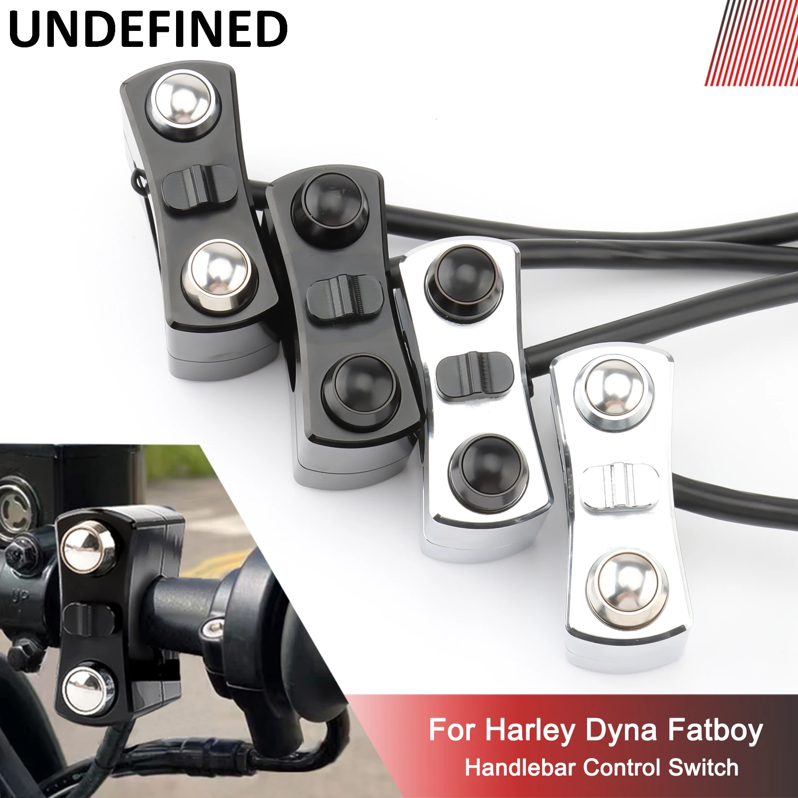 1" 25mm Handlebar Control Switch for Harley Touring Softail Sportster ...