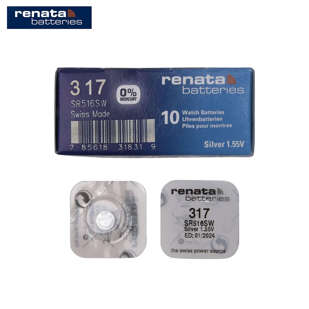 10Pcs/Lot Brand New Renata LONG LASTING 317 SR516SW SR62 D317 V317 ...