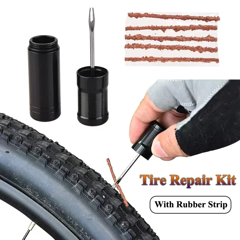 Bicycle-Tire-Repair-Tools-With-Rubber-Strip-MTB-Bike-Tyre-Drill-Kits ...