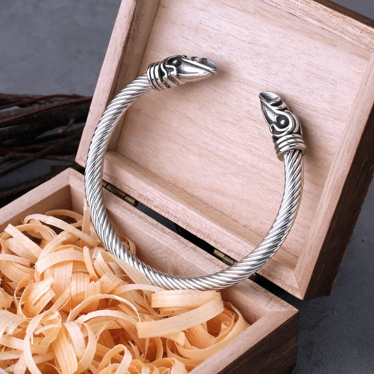 Viking-crow-pulseira-para-homem-de-a-o-inoxid-vel-nordic-hip-hop-biker ...