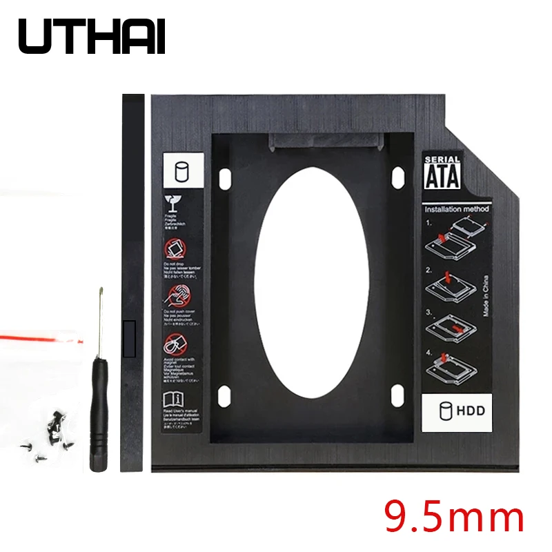 Dm Dw95 Hdd Caddy 9.5mm Plastic Optibay Sata 3.0 Hard Disk Drive Box ...