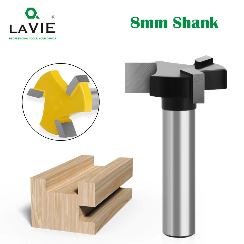 LAVIE-1PC-8mm-Shank-3-Teeth-T-Slot-Router-Bit-Milling-Straight-Edge ...