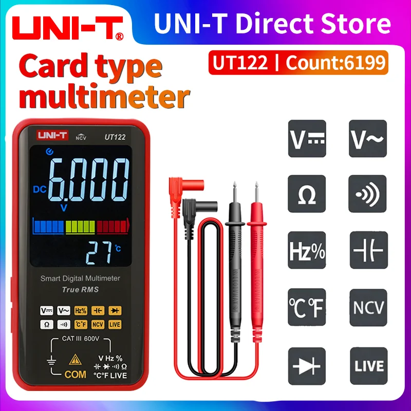 UNI-T UT121 UT122 Smart Professional Digital Multimeter Dual Display ...