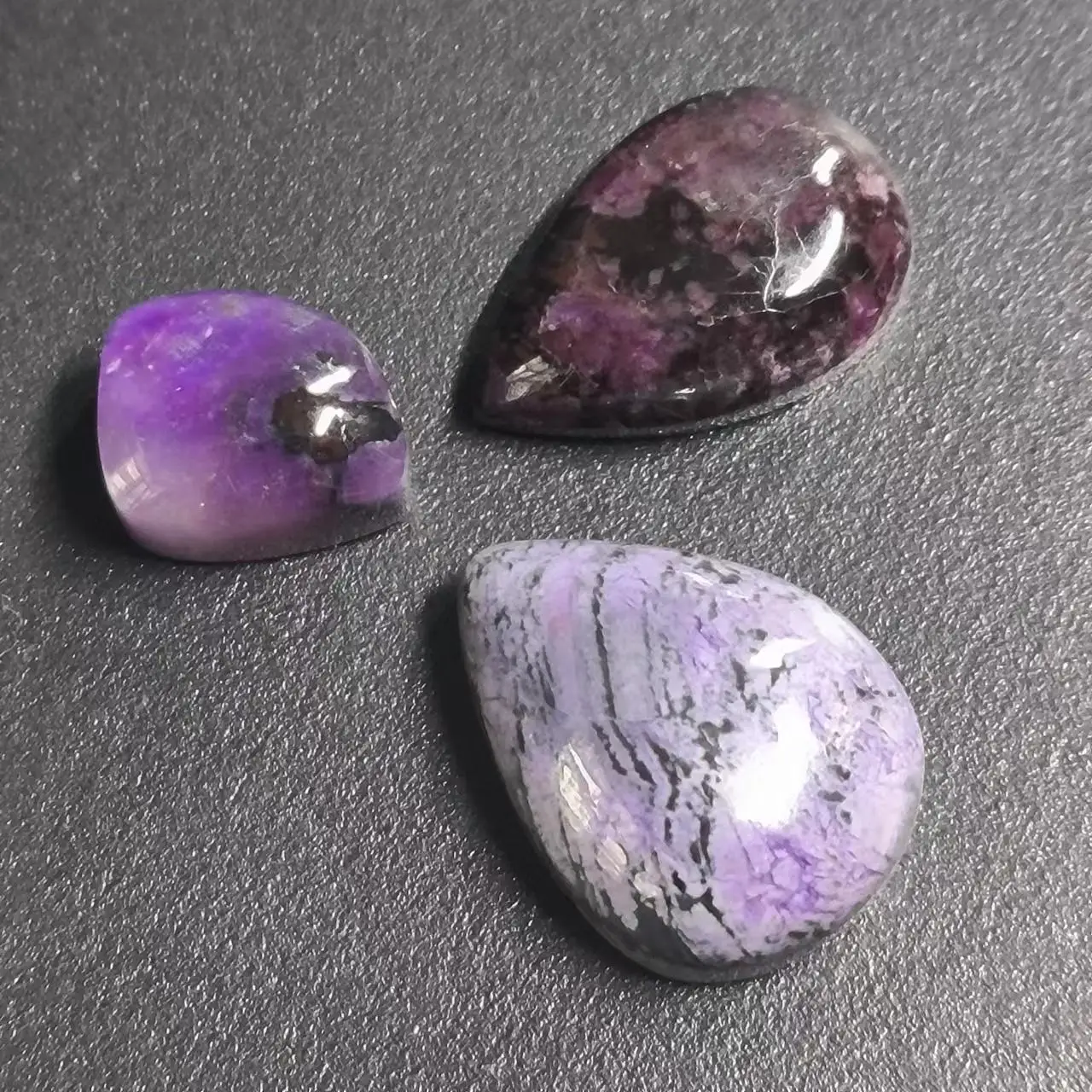 3pcs/lot Natural Sugilite Semi-gemstone Face South African National ...