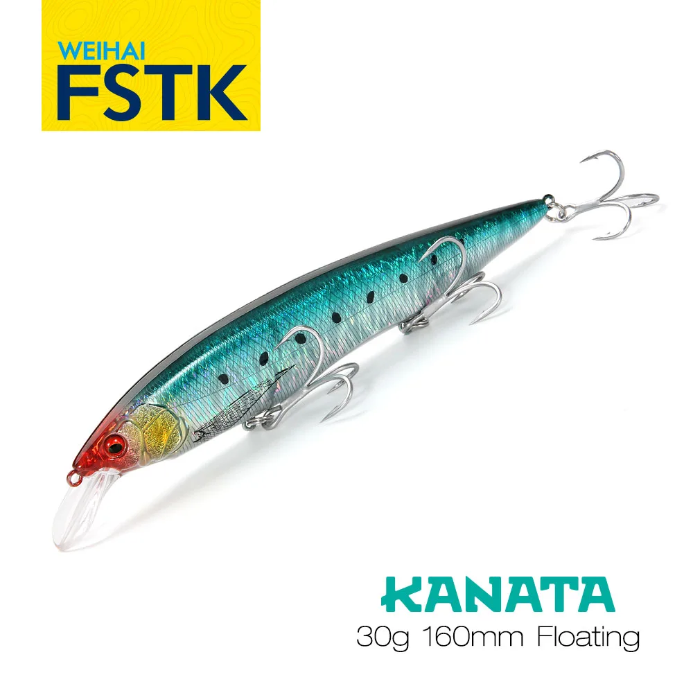 FSTK-kanata-Jerkbait-160mm-30g-Sinking-Minnow-Deep-Floating-Bass ...