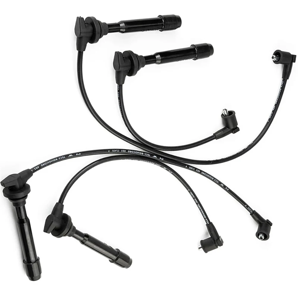 4Pcs Spark Plug Cable Set for Hyundai Elantra Tucson Tiburon Coupe 2.0L ...
