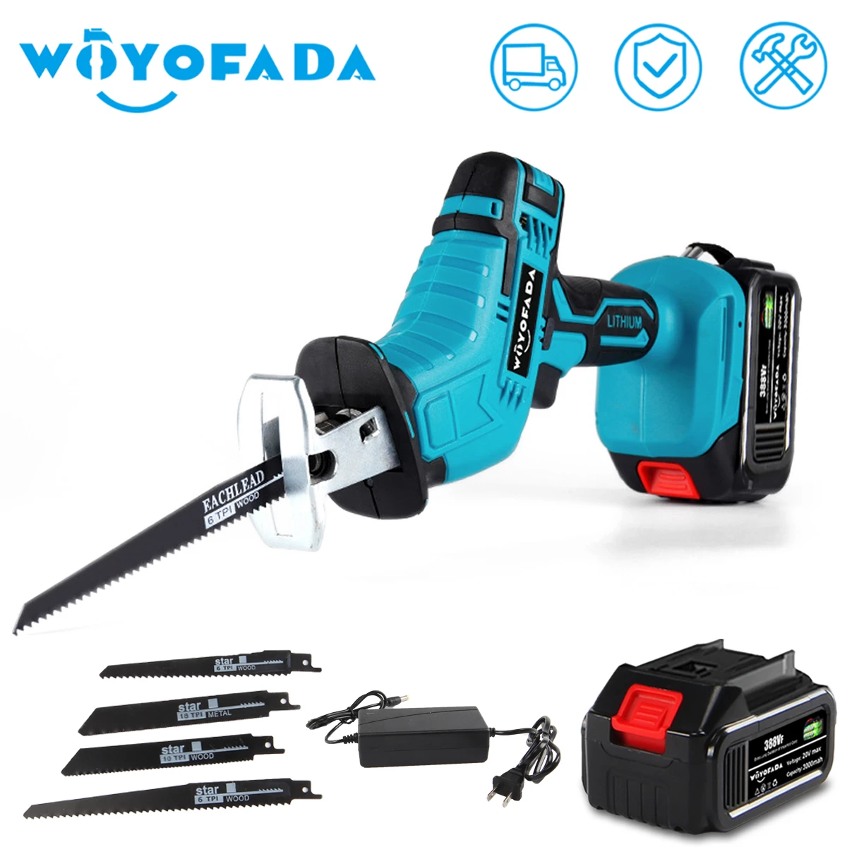 18V Accu Reciprozaag Handzaag Sabel Multifunctionele Saw Voor Metaal ...