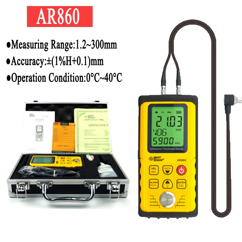 Smart-Sensor-AR860-Ultrasonic-thickness-Gauge-Digital-Sheet-Metal ...