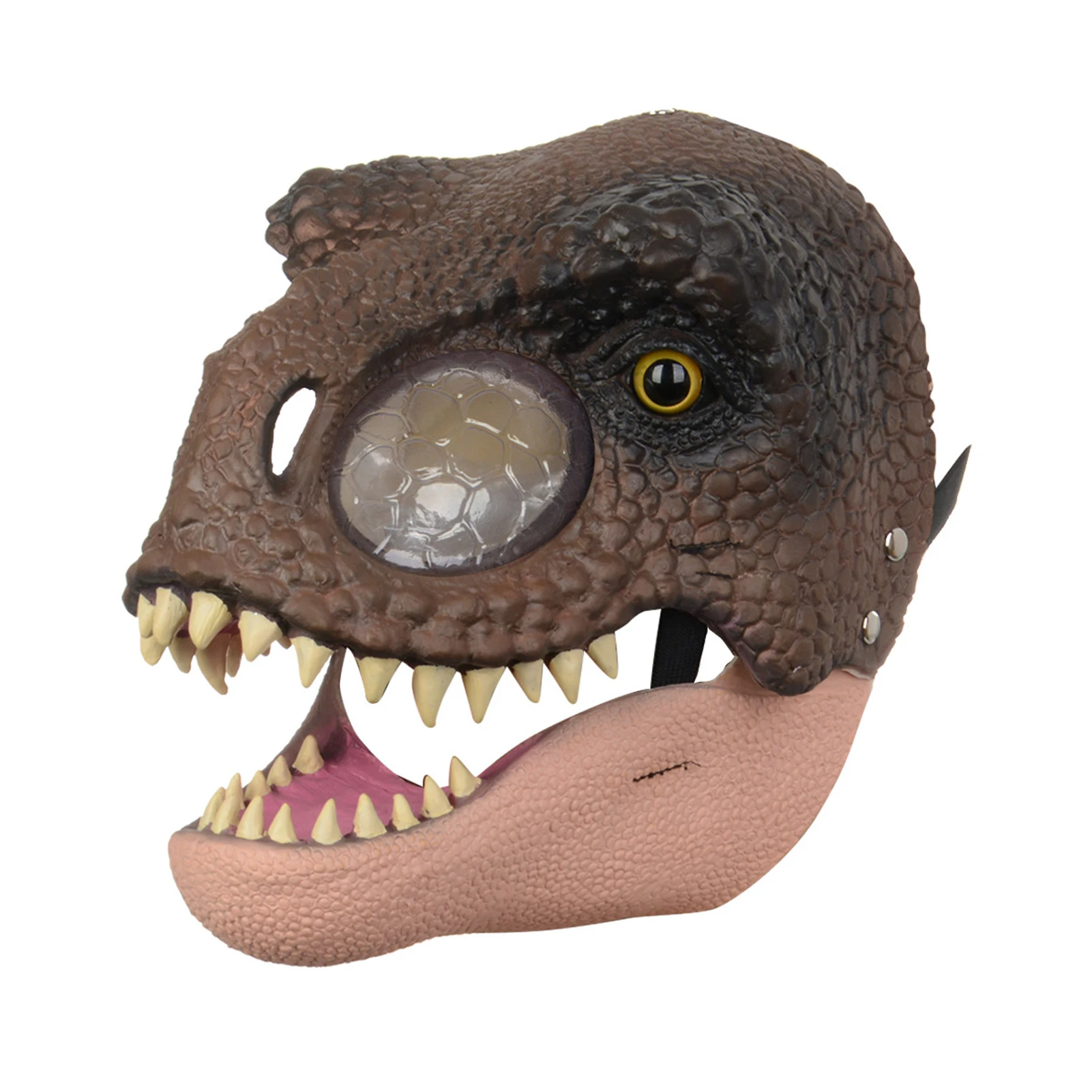 Máscara de dinosaurio Raptor Jurásico de mandíbula móvil, casco de ...