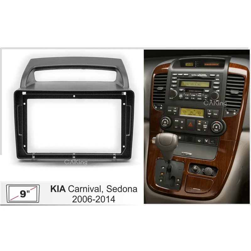 9 inch Car Fascia Radio Panel for Kia Grand Carnival 2006-2015 Dash Kit ...