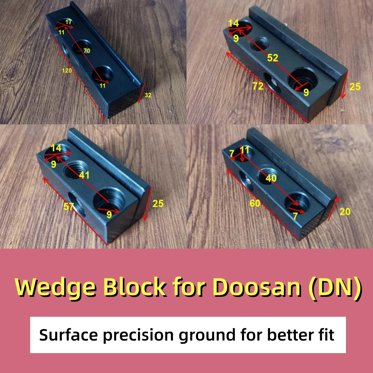 Wedge Block for Doosan/DN CNC Lathe Turret Tool Block Pad Wedge Tool ...