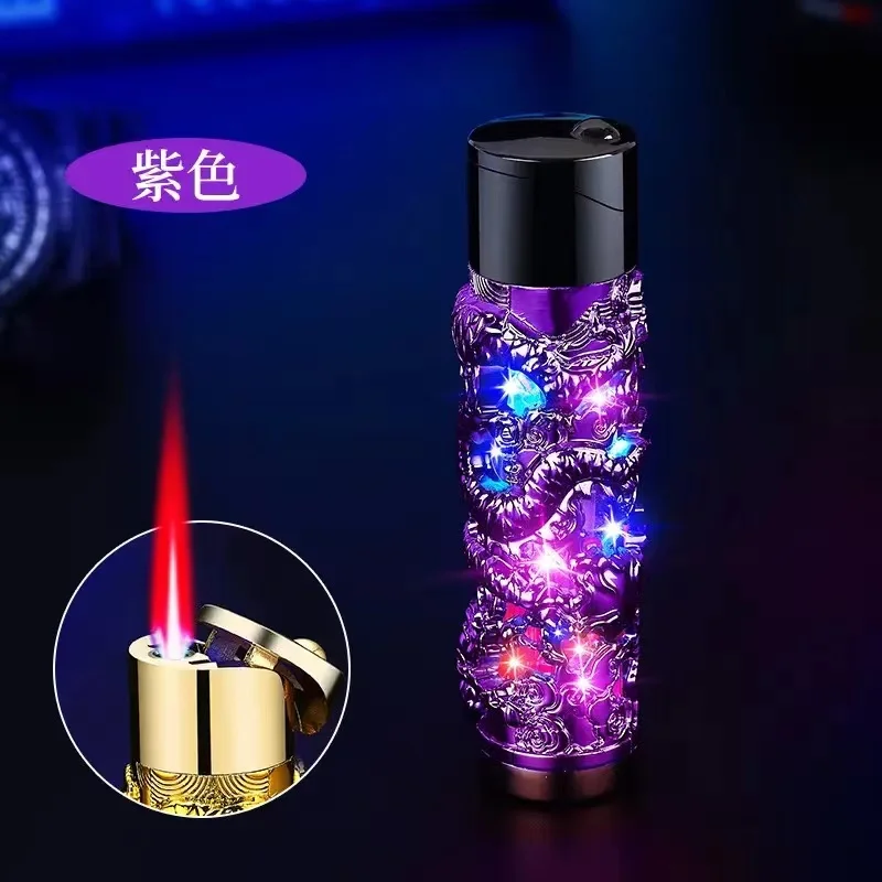 Creative Portable Relief Dragon Metal Lighter Windproof Butane Lighter ...