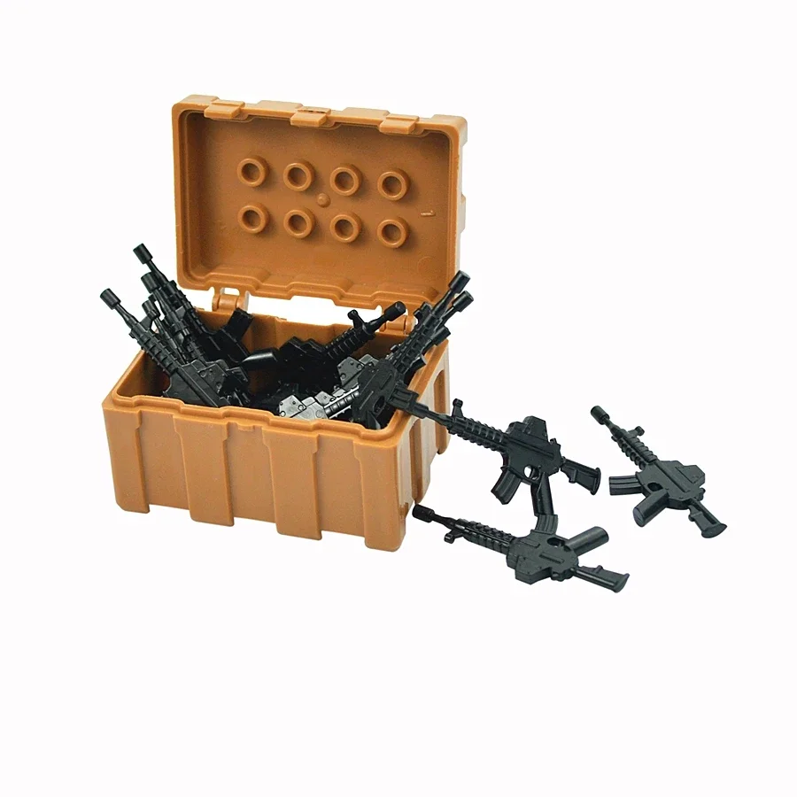 MOC-Mini-Weapons-Guns-Box-Case-Blocks-4Pcs-Boxs-SWAT-Equipment-WW2 ...