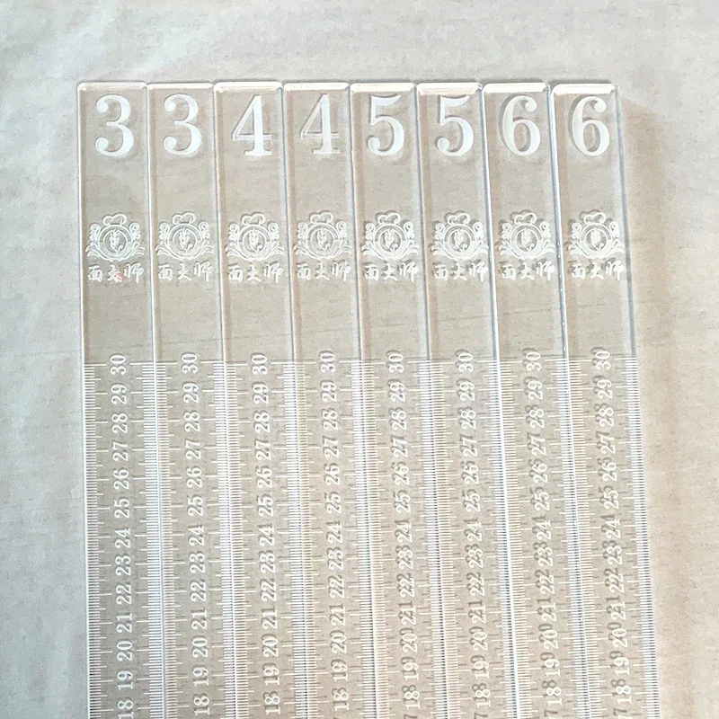 2Pcs Acrylic 3/4/5/6mm Rolling Strip Pin Rail Set Rolling Pin Guides ...