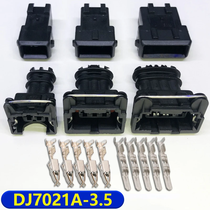 Dj7021a-3.5 car sensor connector 2p3p4p fuel injection nozzle ignition coil plug male and female ...