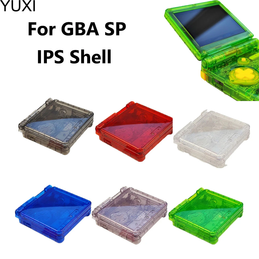 Yuxi 1set Clear Replacement Housing Shell For Gba Sp Ips Screen Shell ...