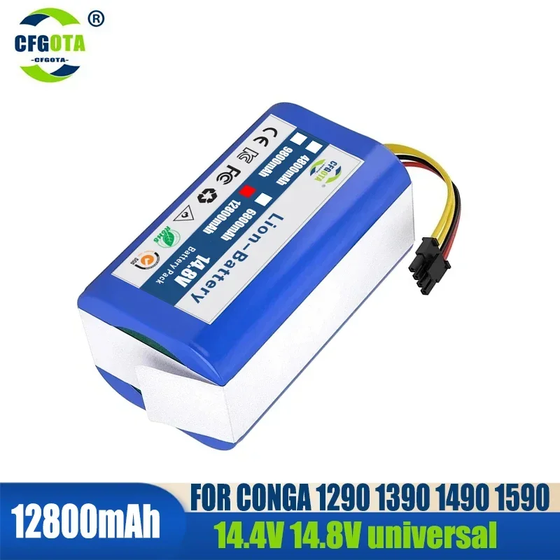 New-Upgrade14-8V-12800mAh-Li-Ion-Battery-for-Cecotec-Conga-1290-1390 ...