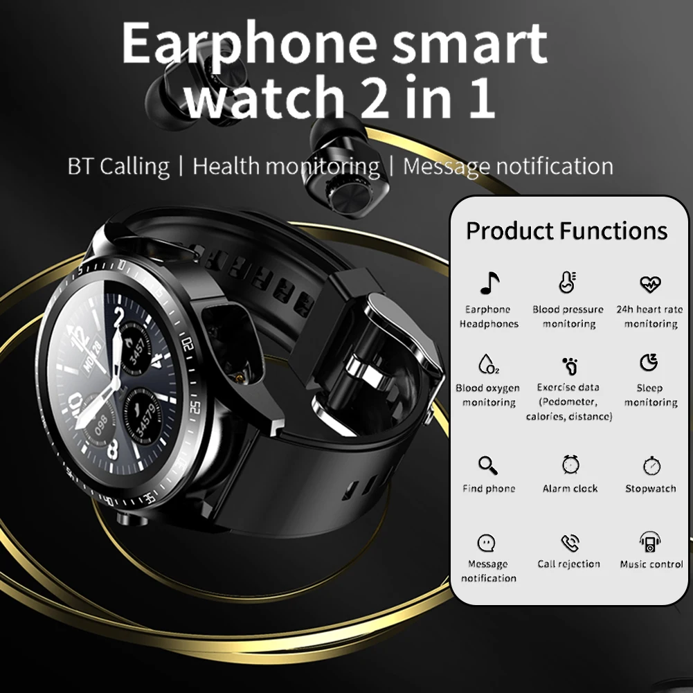 Bluetooth-compatible-Headphone-Smart-Watches-1-28-Inch-Screen-Wireless ...