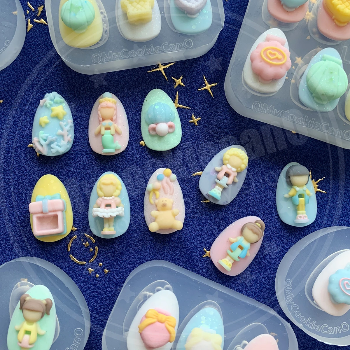 Super-cute-resin-mold-PP-mini-figures-Pocket-Birthday-Party-Mermaid ...