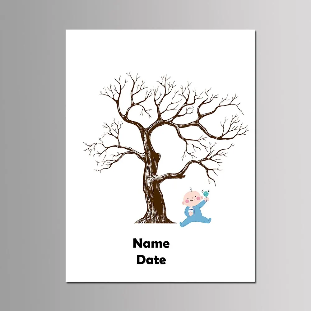 Fingerprint Tree Blank Template