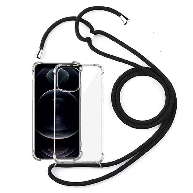 Strap Cord Chain Case For iPhone 17 16 Pro Max 11 12 13 Mini 14 15 Plus ...
