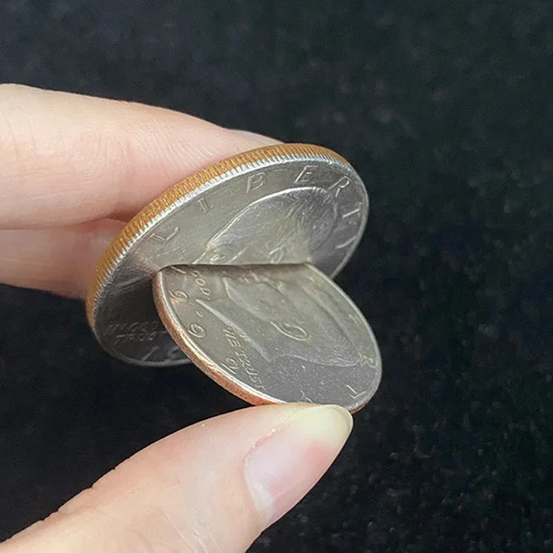 Coin Through Coin Close Up Magic Props Illusions Magic Tricks for ...