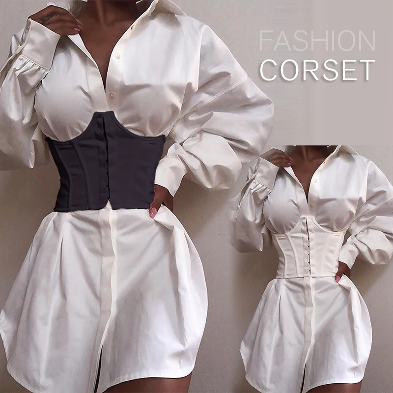 Women-Ultra-Super-Wide-Belt-Elastic-Corsets-Bustiers-Ladies-Clothing ...