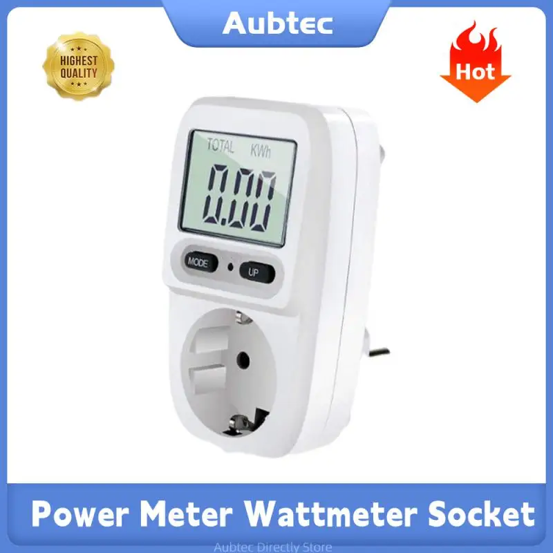 230V-250V-AC-EU-Digital-LCD-Power-Meter-Wattmeter-Socket-Wattage-Kwh ...