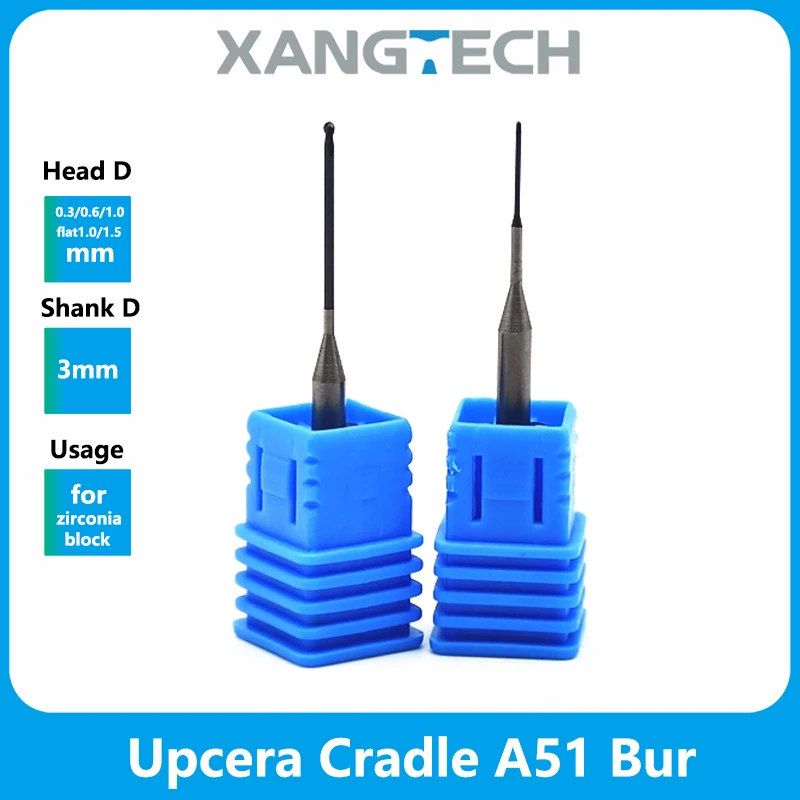 Upcera Cardle A51 A52 Milling Burs Dental Diamond Coated Drill Cutters ...