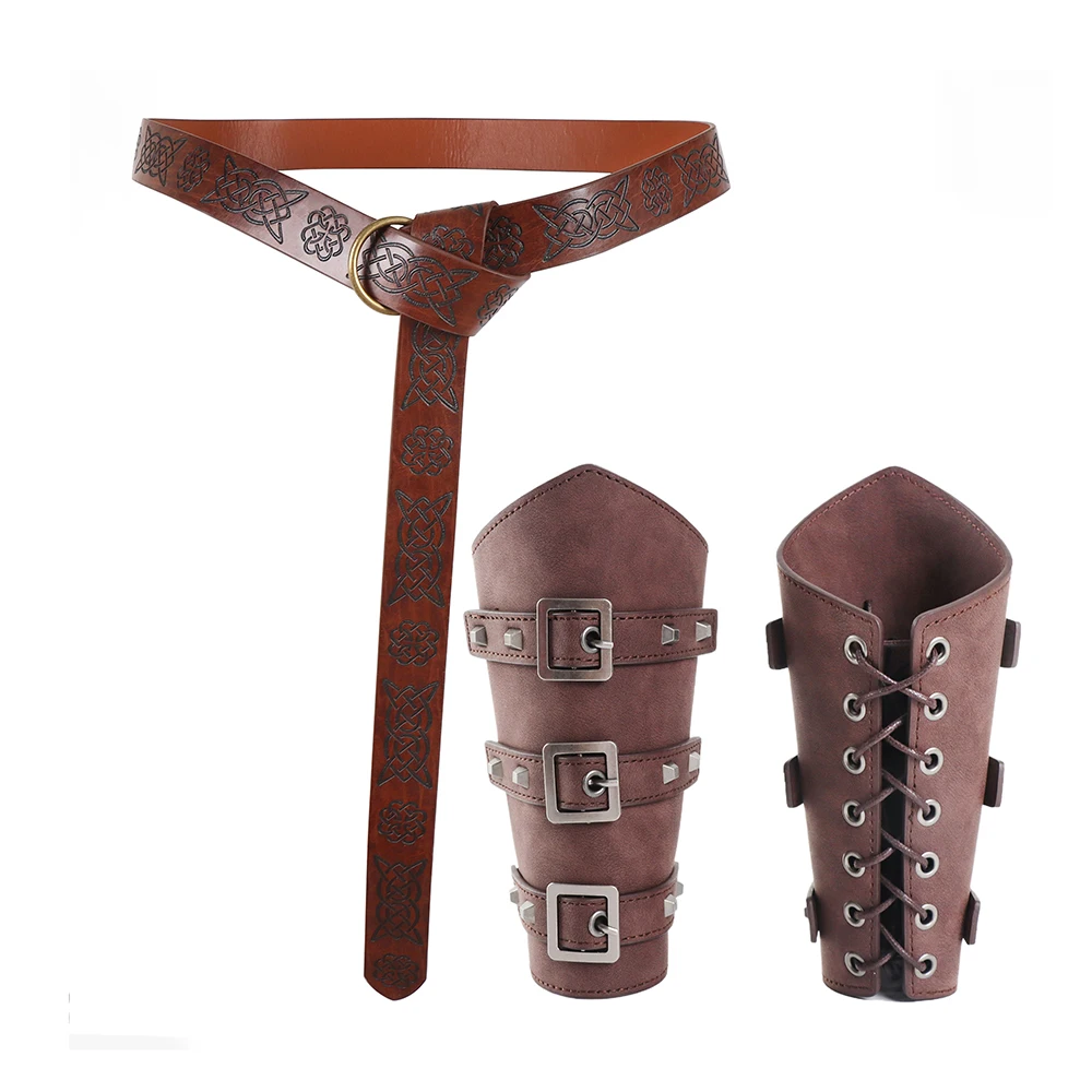 Medieval-Belt-Men-Women-Embossed-Viking-Vegvisir-PU-Leather-O-Ring-Belt ...