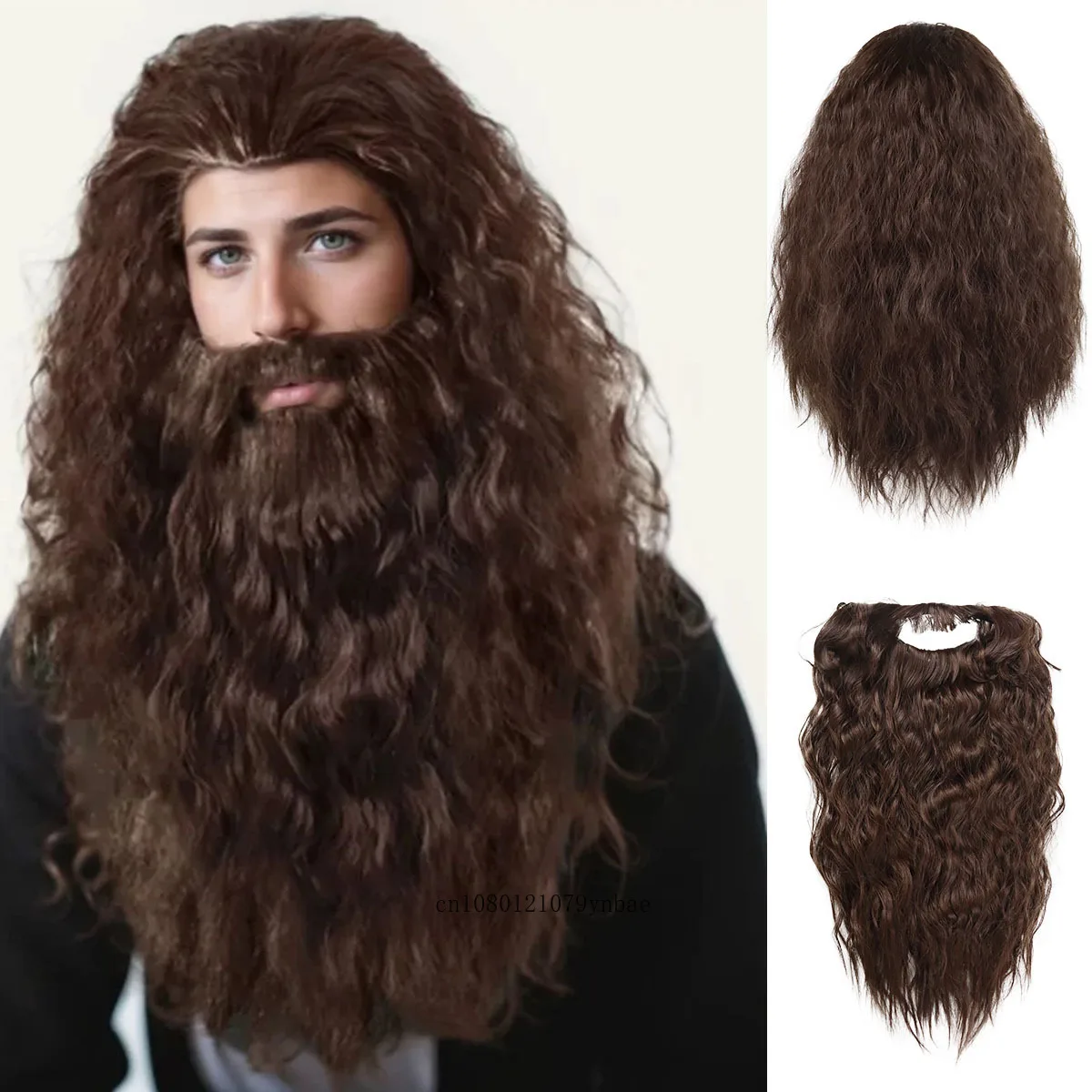 Cabelo-sint-tico-e-barba-longa-para-adultos-peruca-de-Dumbledore-para ...