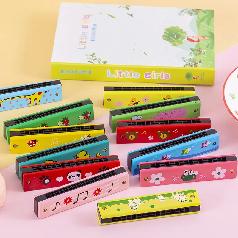 5Pcs-Cartoon-Mini-Wooden-Harmonica-Music-Toys-For-Child-Birthday-Party ...