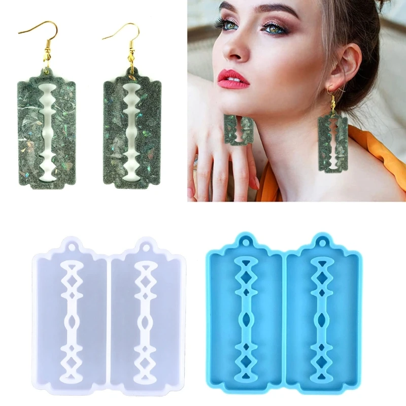 Diy Crystal Irregular Blade-shaped Mold Ear Pendant Drop Glue Mold ...