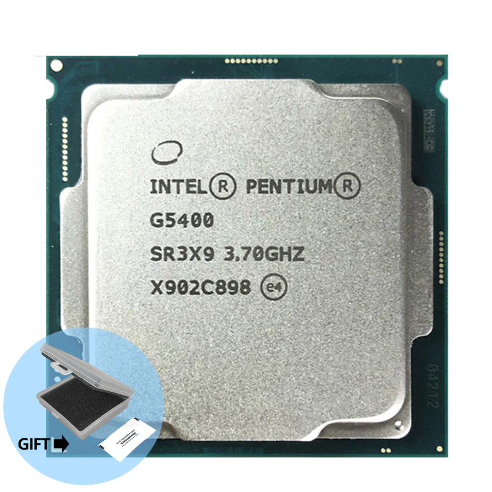 인텔 PC 데스크탑 컴퓨터 펜티엄 프로세서 G5400 3.7G 512KB 4MB CPU LGA 1151 랜드 FC LGA 14 ...
