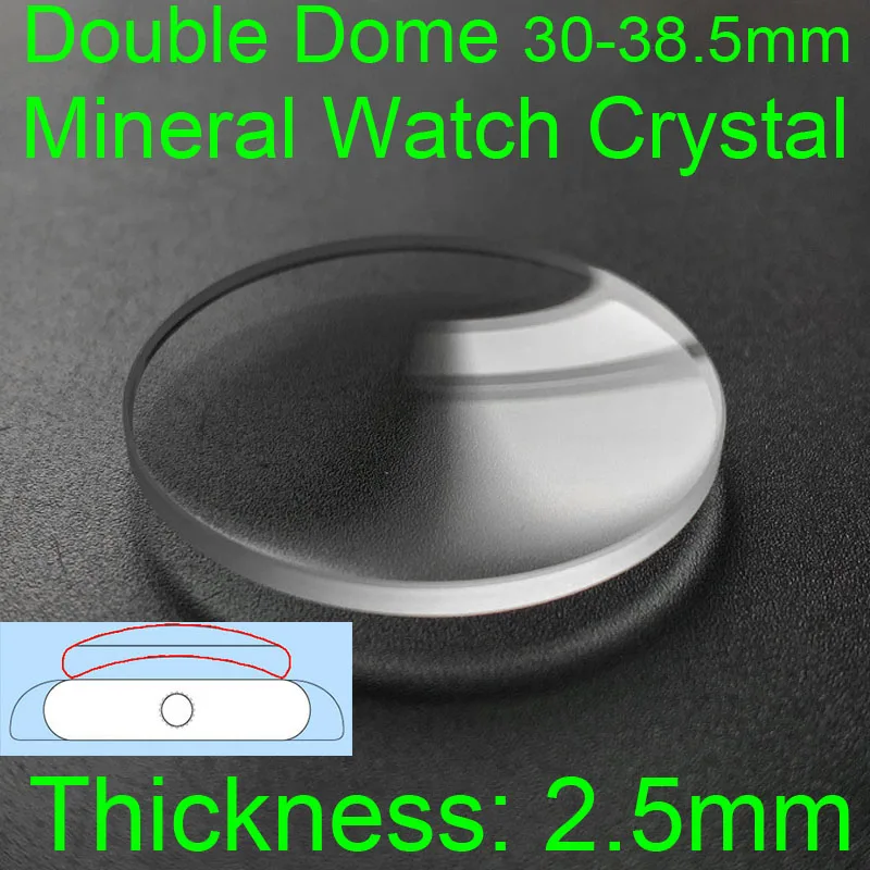 2-5mm-Thickness-Double-Dome-Mineral-Watch-Glass-30mm-38-5mm-Round ...