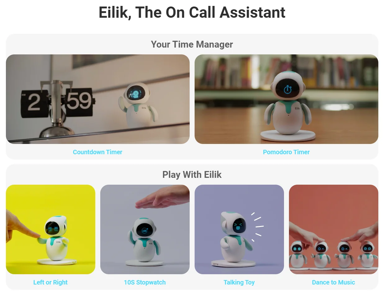 Eilik Robot Toy Smart Companion Pet Robot Desktop Toy Eilik - A Little ...