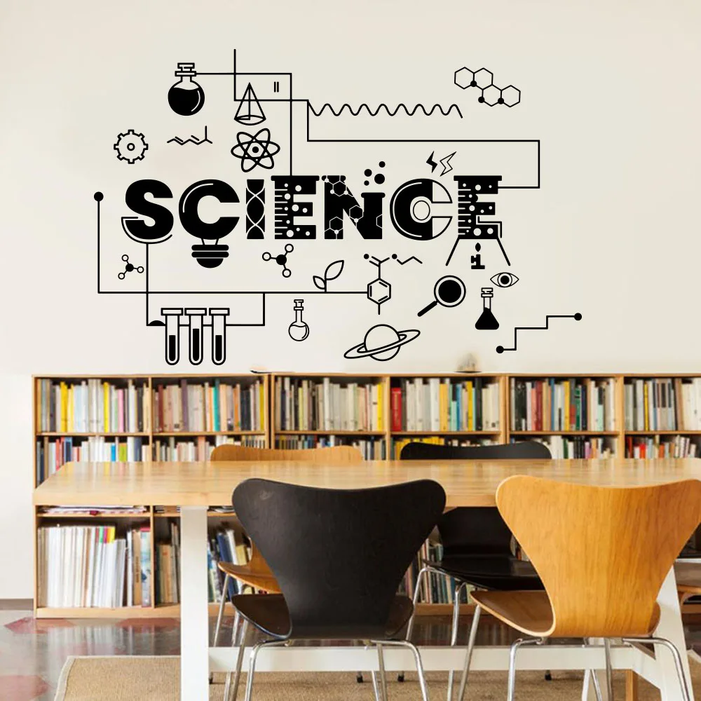 Science-Experimental-Tool-Wall-Sticker-School-Laboratory-Chemistry ...