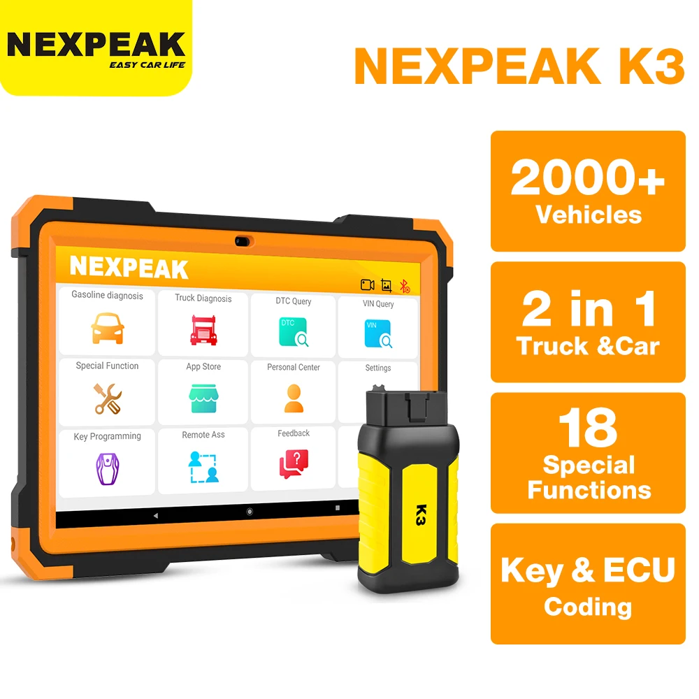 NEXPEAK herramienta de diagnóstico de coche, lector de código OBD2, automotriz, programador de ...