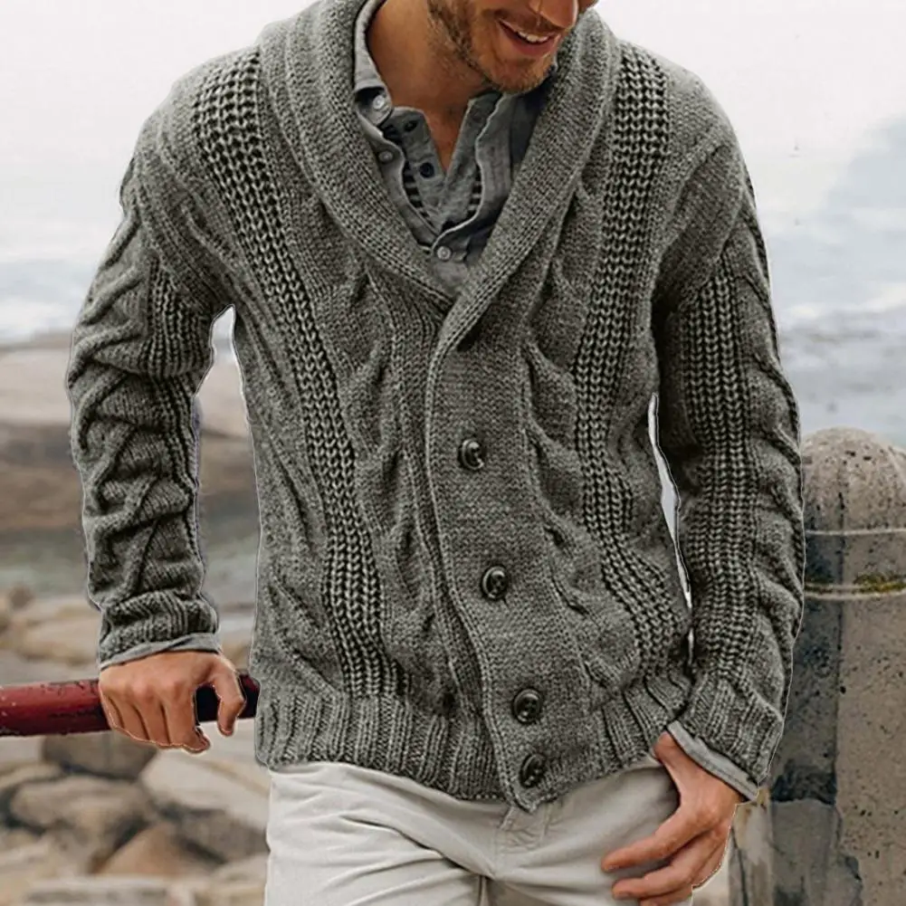 Men-Sweater-Jacket-Cotton-Blend-Button-Closure-Knitwear-Long-Sleeve ...