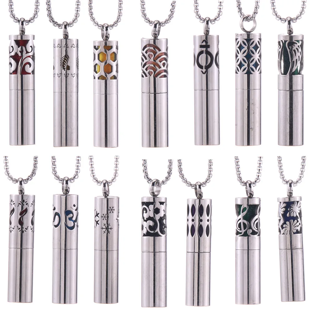 2022-New-Cylinder-Aromatherapy-Locket-Stainless-Steel-Essential-Oil ...